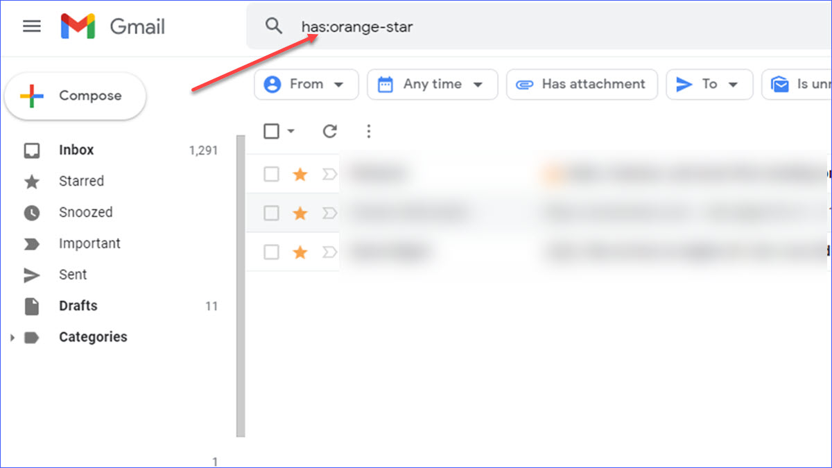 How to Add Stars and Search for Starred Emails in Gmail - ExcelNotes