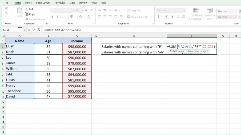 How To Sum Numbers Based On A Text ExcelNotes