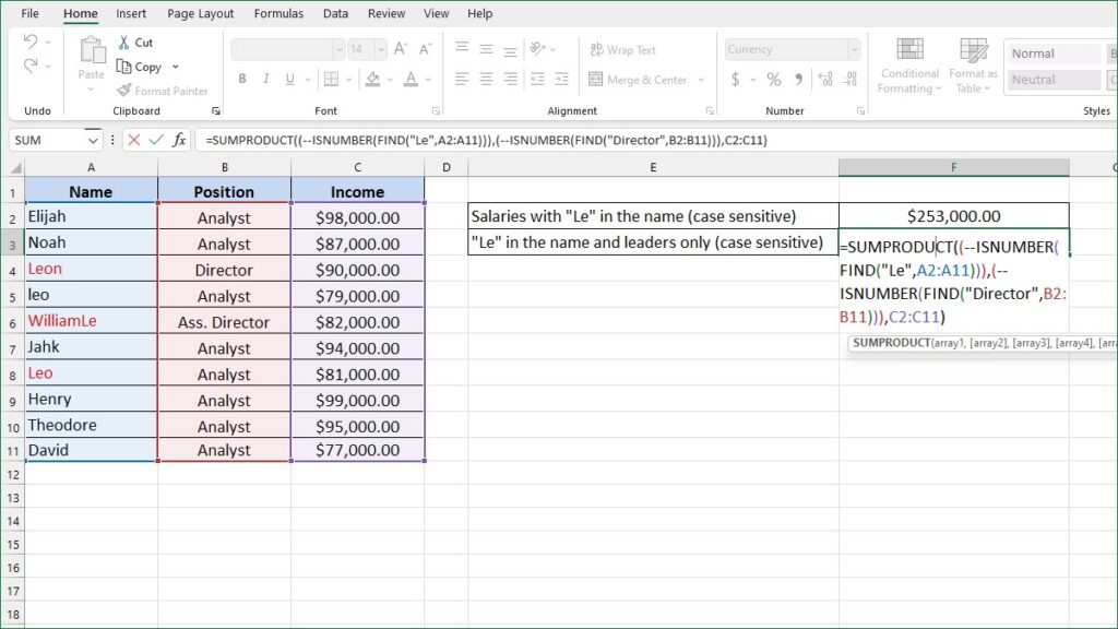 How To Sum Numbers That Contain Text Case Sensitive Excelnotes