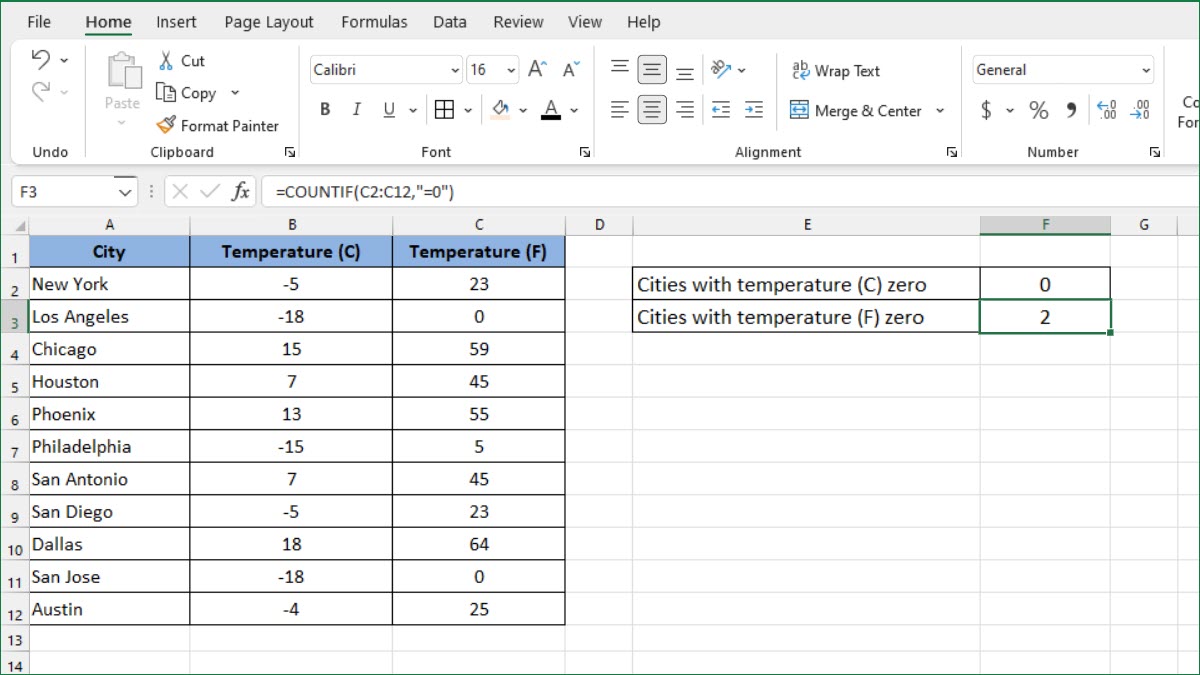 How To Count Cells That Are Zeros ExcelNotes