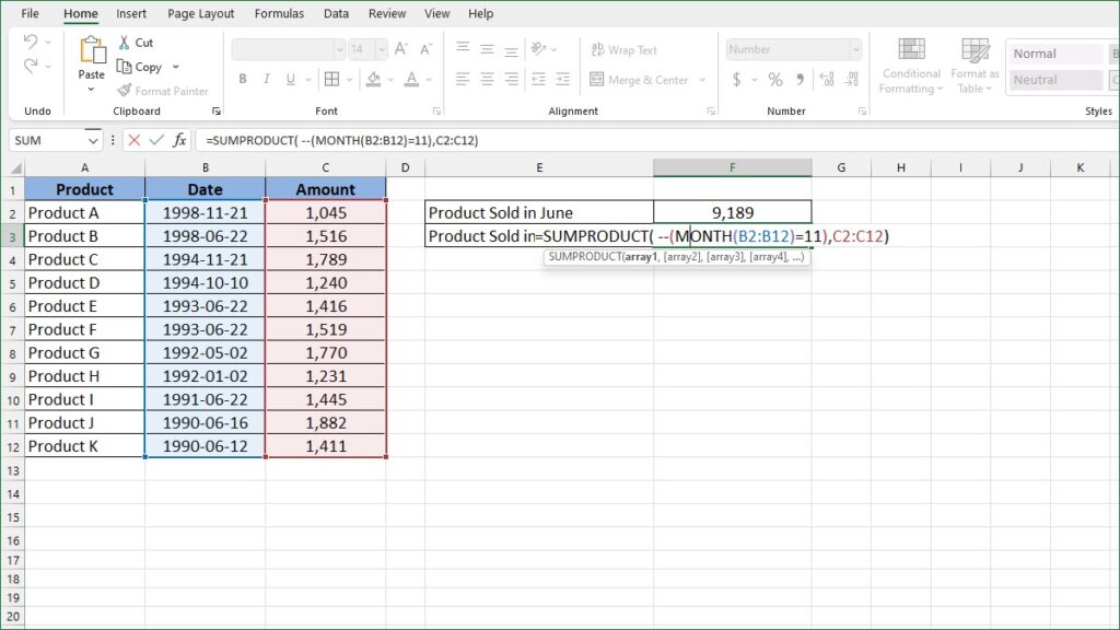 How To Sum Numbers In A Month ExcelNotes